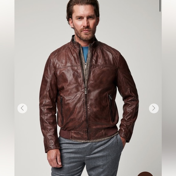Overland | Jackets & Coats | Nwt Overland Carl Lambskin Leather Bomber ...